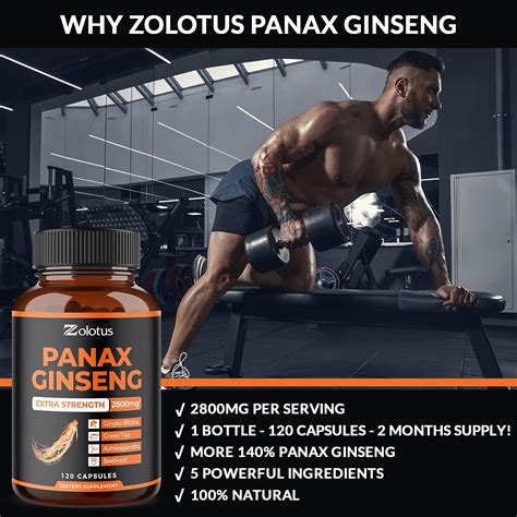 Korean Red Panax Ginseng Ginkgo Biloba 2800mg With Ashwagandha