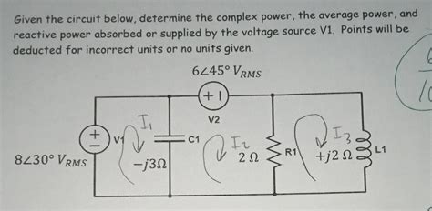 Solved Find The Complex Power The Average Power And