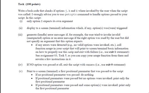 Solved Task 100 Points Write A Bash Code That Checks If
