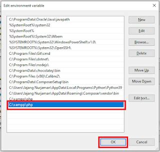 Cara Setting Lokasi Path Php Windows 10 Contoh Aplikasi