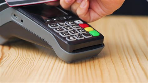 Nfc Credit Card Payment Woman Paying With Contactless Credit Card With Nfc Technology Wireless