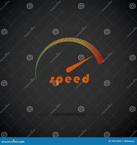 Speedometer Icon Logo Company Internet Speed Indicator Stock Vector Illustration Of Black