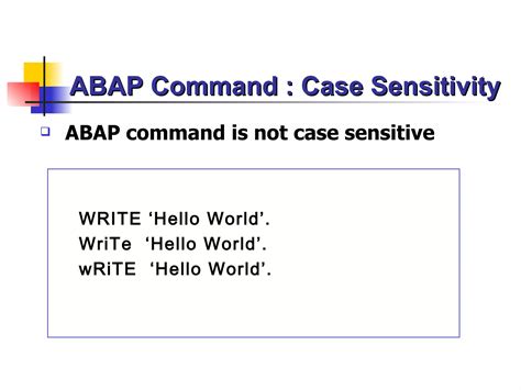 Introduction To Abap Ppt