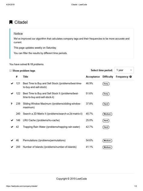 Citadel Leetcode Pdf Business