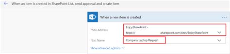 Microsoft Flow Example When An Item Is Created In Sharepoint List Send Approval And Create