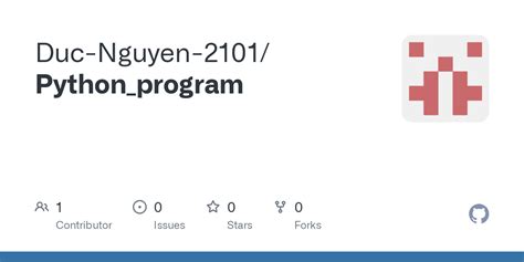 Github Duc Nguyen 2101pythonprogram