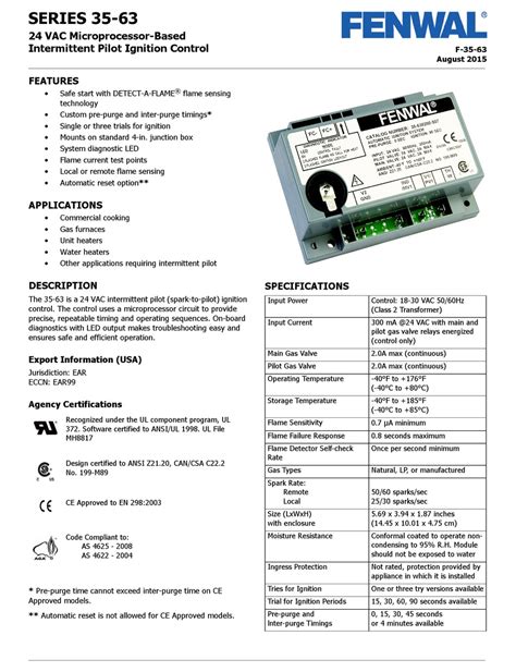 Fenwal Ignition Module Wiring Diagram Fenwal Ignition Controller Series 35 60 Process