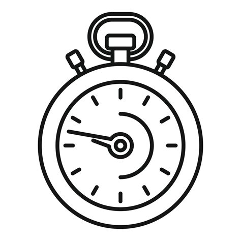 Stopwatch Time Icon Outline Vector Timer Clock 14838773 Vector Art At Vecteezy