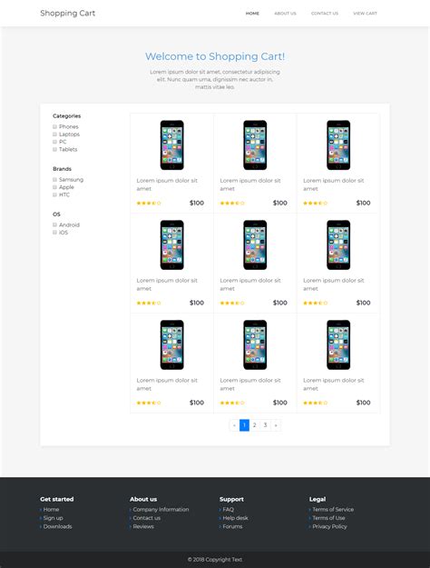 Bootstrap Template Shopping Cart Free Nisma Info