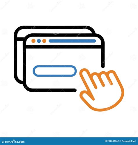 Computer Click Web Browser Browser Click Icon Stock Vector Illustration Of Site Cursor