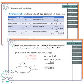 AP Physics 1 Review Prep ROTATIONAL MOTION By ProStar Physics
