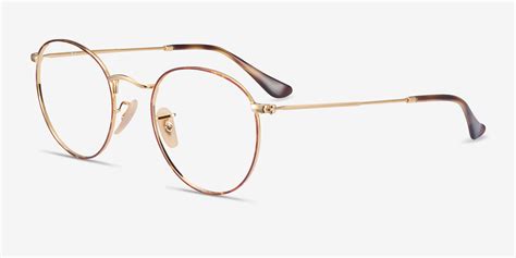 Ray Ban Rb3447v Round Round Tortoise And Gold Frame Eyeglasses