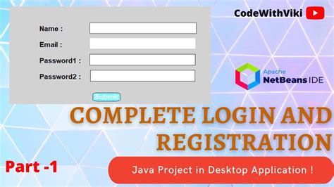 Login And Registration Using Java Netbeans Login And Register Desktop Application Part 1