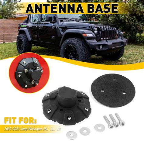 Abs Antenna Base Cover Trim Replacement For 2007 2021 Jeep Wrangler Jk — Auxito