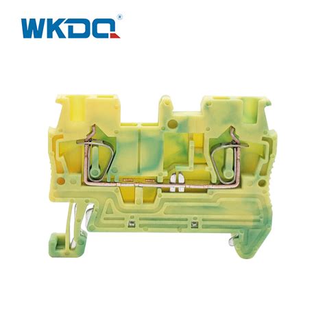 PE Terminal Block Spring Clamp DIN Rail Mounted China Earth Terminal Block And PE Terminal Block