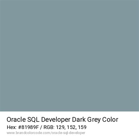 Oracle Sql Developer Brand Color Codes