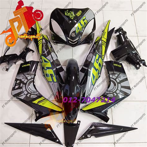 Lc 135 V1 Merah Api Yamaha Lc 135 V1 Cover Set Black Red Stripe Fire
