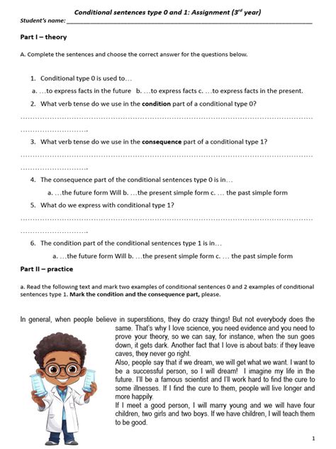 3rd Year Assingment On Conditional Sentences Final Version Pdf