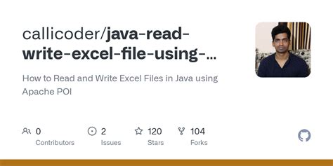 Github Callicoderjava Read Write Excel File Using Apache Poi How To
