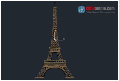Historical Building Eiffel Tower Dwg
