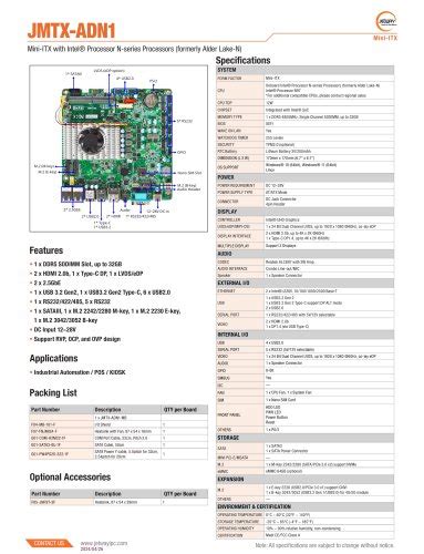 2024 25 Jetway Products Jetway Information Co Ltd PDF Catalogs Technical Documentation