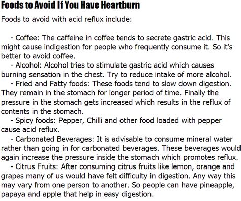 Heartburn Remedy Heartburn Foods To Avoid Foods To Avoid If You Have