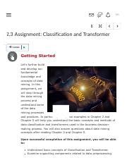 Understanding Data Mining Classification And Transformers Task Course Hero