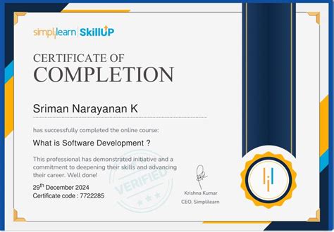 Sriman Narayanan Kannan On Linkedin Skillup Softwaredevelopment