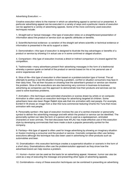 Execution Marketing Pdf Advertising Brand