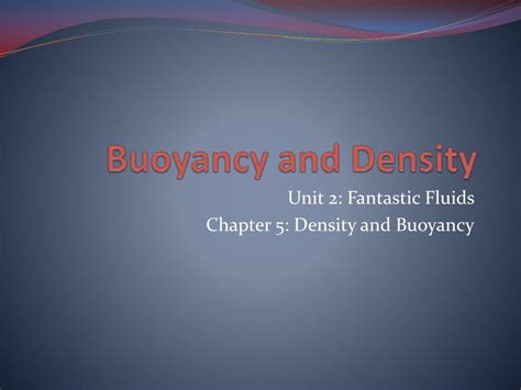 PPT Buoyancy And Density PowerPoint Presentation Free Download ID