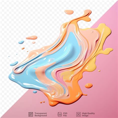 Лыжа краски на прозрачном фоне Премиум Psd Файл