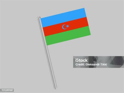 아름다운 국기의 아제르바이잔 깃대 원래 색상과 비율 웹 로고 아이콘 및 배경에 대한 놀라운 디자인 벡터 Gparphic 그림 국가 플래그 설정에서 국기에 대한 스톡 벡터