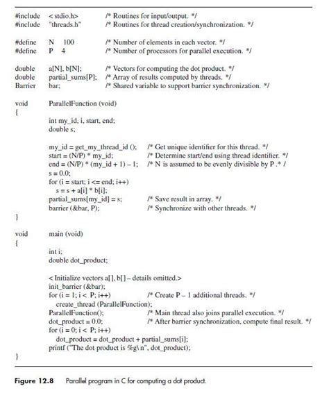 Solved In The Parallel Program In Figure 128 For Computing