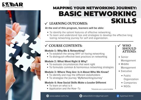 Module Mapping Your Networking Journey Training With Heart