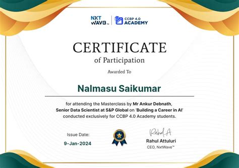 Nalmasu Saikumar On Linkedin Nxtwave Ccbp Artificialintelligence
