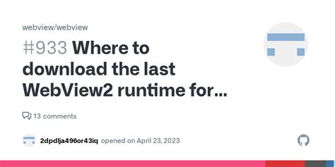 Where To Download The Last Webview2 Runtime For Windows 781 · Issue