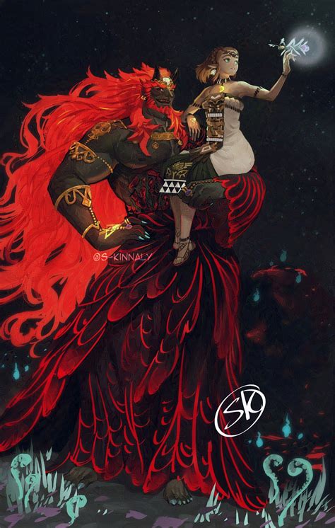 Princess Zelda And Ganondorf The Legend Of Zelda And More Drawn By Sara Kinnaly Danbooru