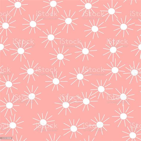 핑크 아기 소녀 패턴 소녀 핑크 햇볕이 잘 드는 배경 핑크 벡터 원활한 디자인 아기 태양 패턴 유치한 햇볕이 잘 드는 일러스트레이션 아기 원활한 인쇄 분홍색 일몰 인쇄