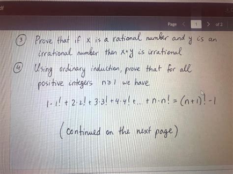 Solved 3 Prove That If X Is A Rational Number And Y Is An Chegg Com