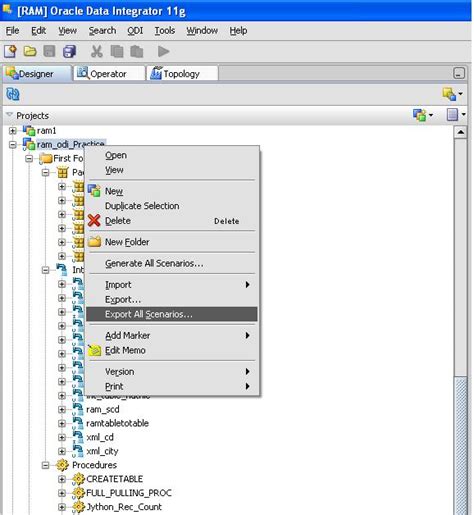Odi Scenarios ~ Oracle Data Integrator