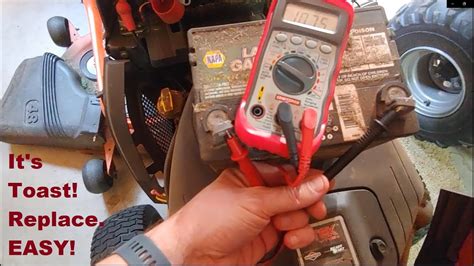 Testing Lawn Mower Battery Lawn Tractor Battery Dead Diagnose And Replace Easy Youtube
