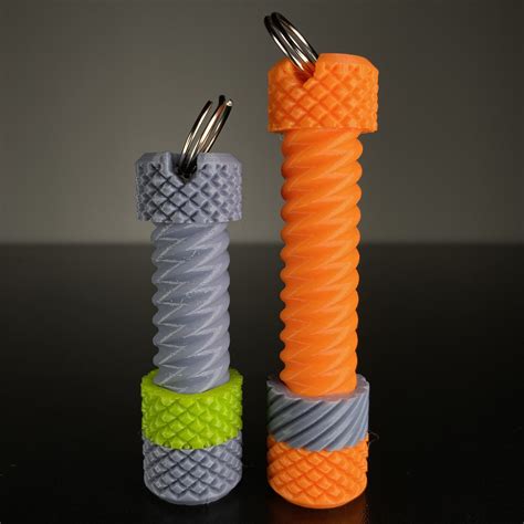 Knurled Fidget Bolt Keychain By Thinair3d Download Free Stl Model