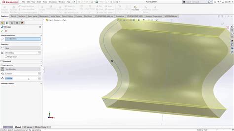 Solidworks Revolve Feature Youtube