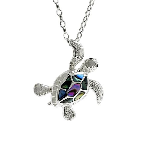 Turtle Pendant With Paua Shell Handmade Paua Shell Jewellery