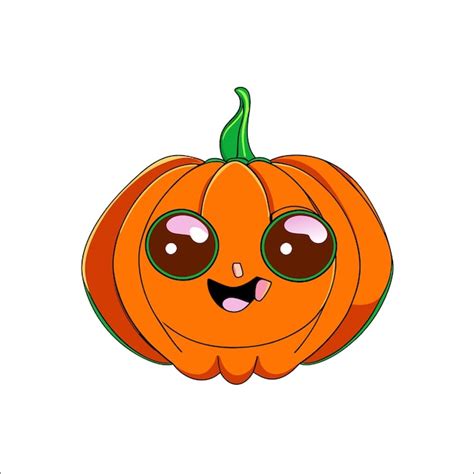 할로윈 호박 클립 아트 손으로 그린 만화 스티커 아이콘 개념 격리 된 그림 프리미엄 Ai 생성 벡터