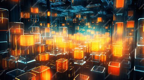 Premium Ai Image A Labyrinth Of Glowing Neon Tubes Pulsating With Data And Interconnected