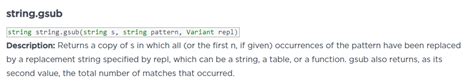 Stringgsub Optional Parameter Documentation Issues Developer Forum