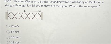 Solved Ch Standing Waves On A String A Standing Wave Is Chegg Com