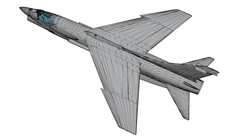 3d Vought F8 Crusader Model Turbosquid 2241597
