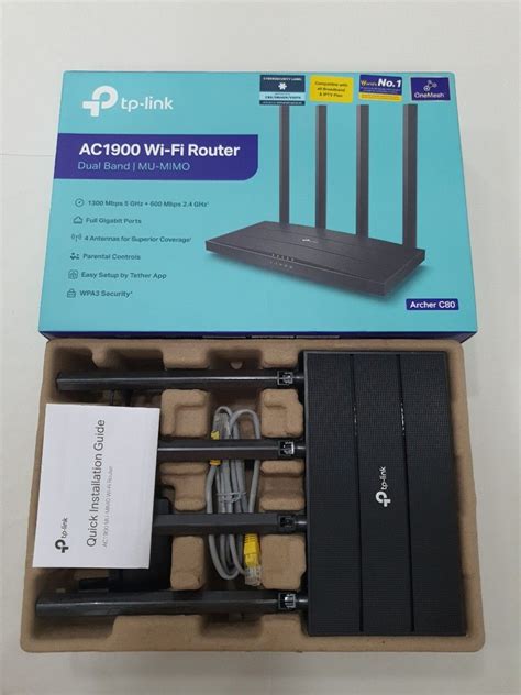 TP LINK AC1900 WIFI ROUTER DUAL BAND MU MIMO MODEL ARCHER C80 Computers Tech Parts